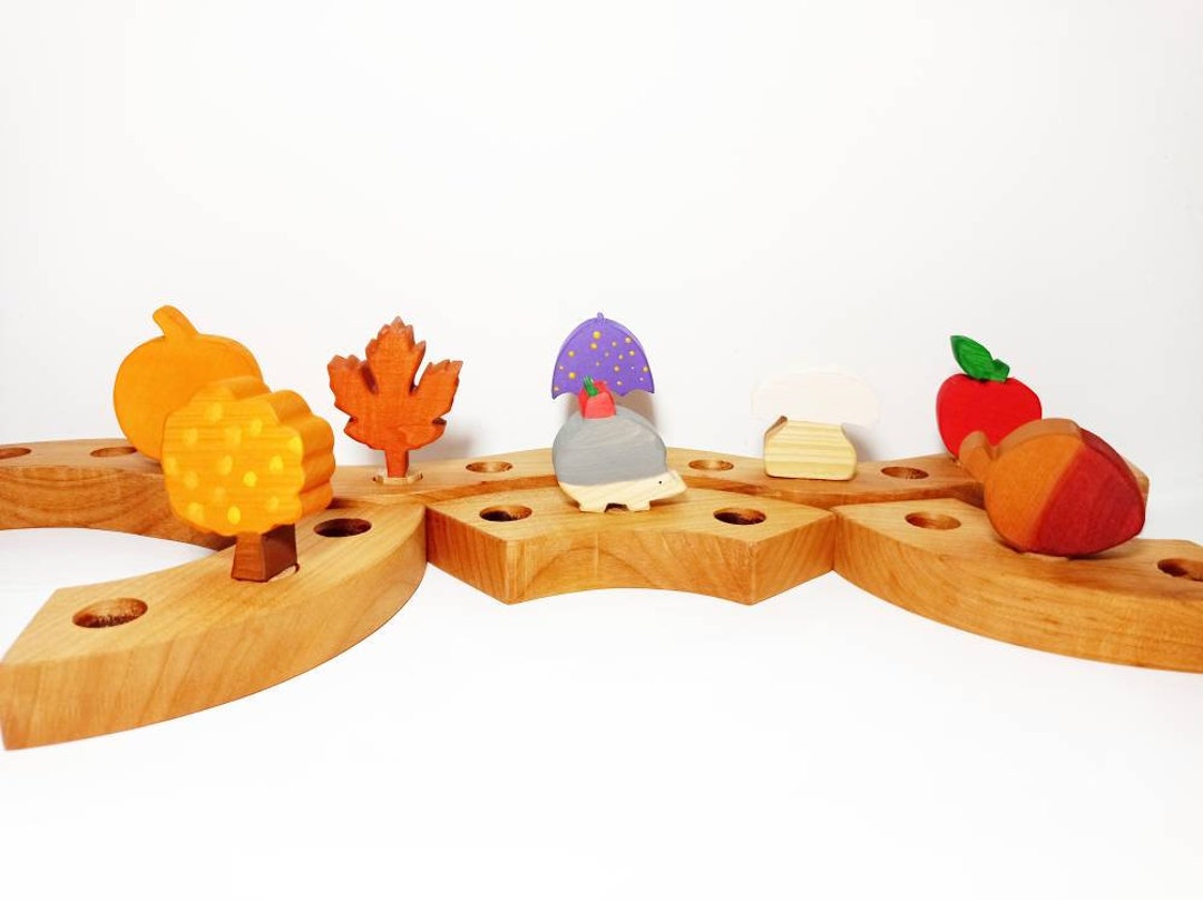 Fall Autumn Set of 8 Ring Ornaments, Seasonal Nature Table, Autumn ...