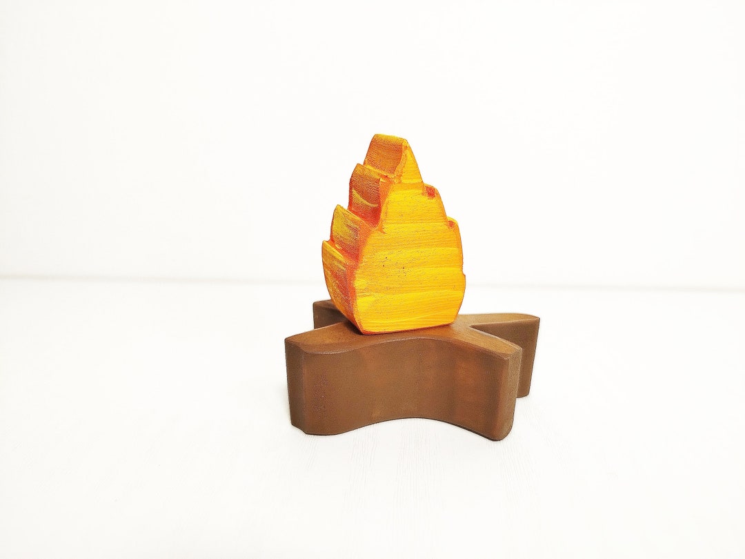 Wooden Fire Toy, Waldorf Inspired Fire Toy, Open Ended Play Material ...