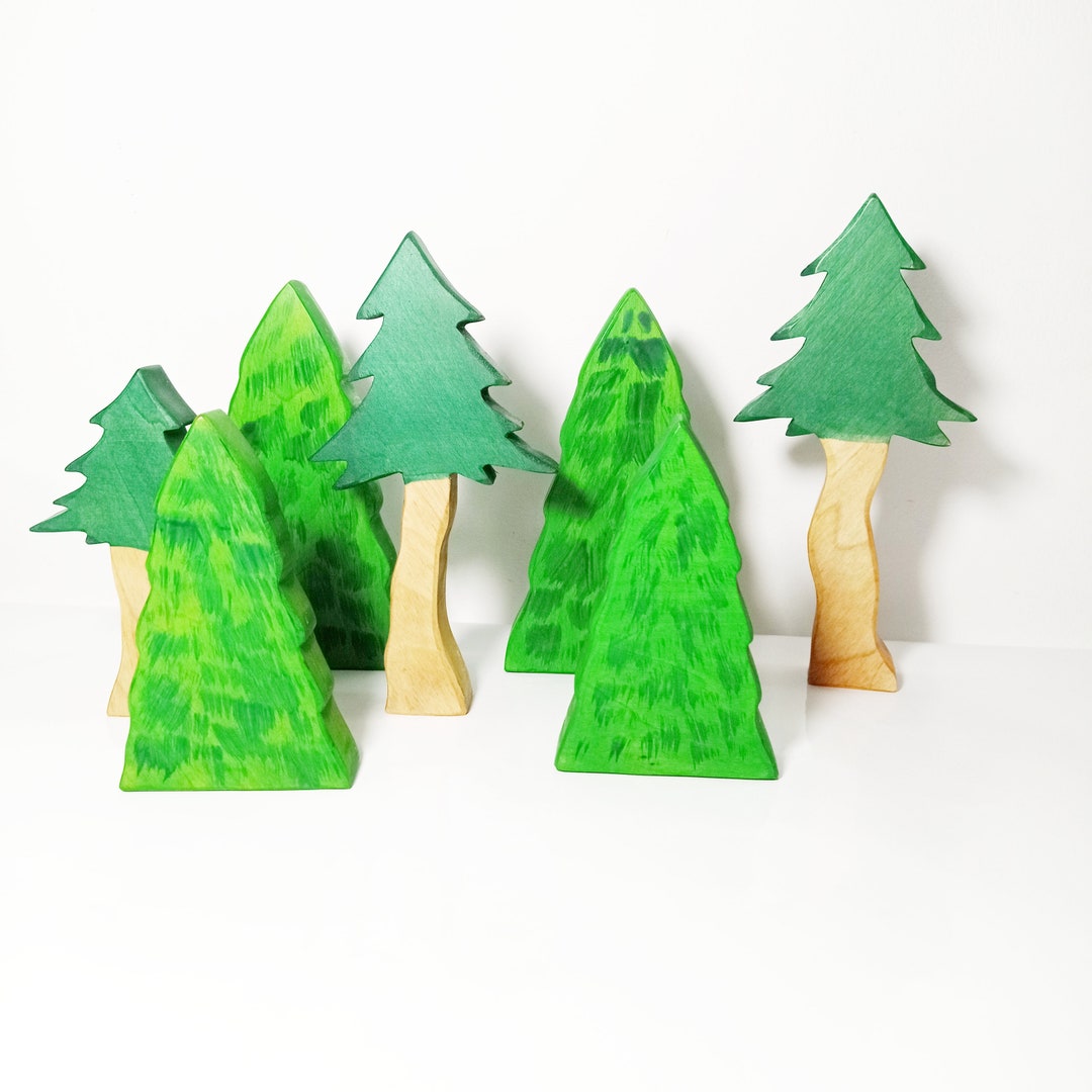 Wooden Trees Toy, Forest Wooden Toy, Waldorf Inspired Toy Set, Gift for ...