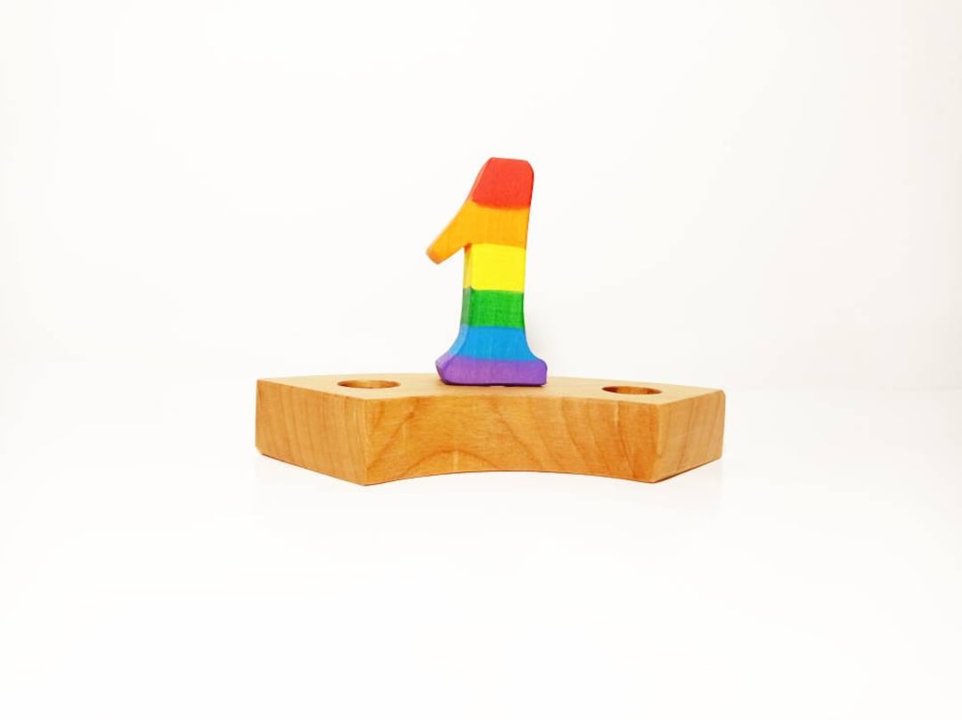 Rainbow Number One Birthday Ring Ornament, Celebration Ring Ornament ...