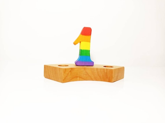 Rainbow Number One Birthday Ring Ornament Celebration Ring - Etsy