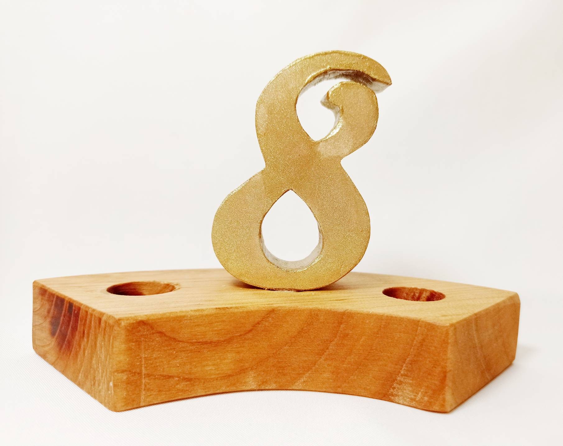 Golden Number 8 Celebration Ring Ornament Birthday Ring - Etsy