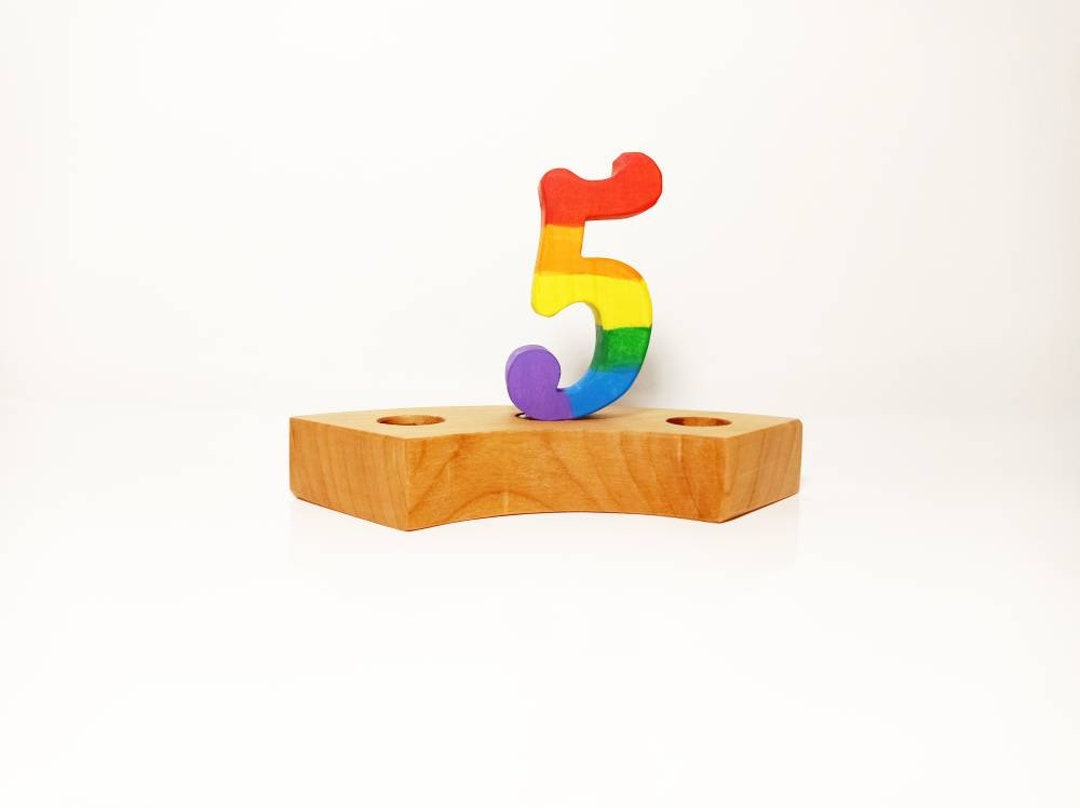 Rainbow Number Five Birthday Ring Ornament, Celebration Ring Ornament ...