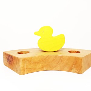 Yellow Duck Birthday Ring Ornament, Waldorf Wooden Toy - Etsy