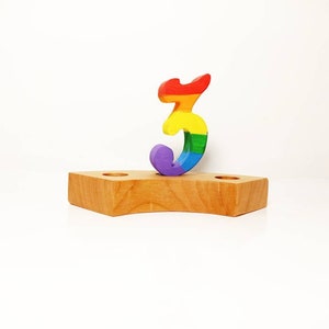 Rainbow Number Three Birthday Ring Ornament, Celebration Ring Ornament ...