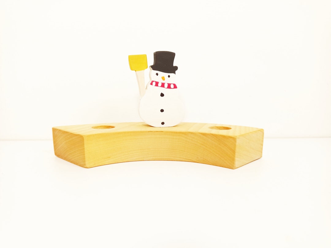 Snowman With Broom Celebration Ring Ornament, Waldorf Birthday Ring ...