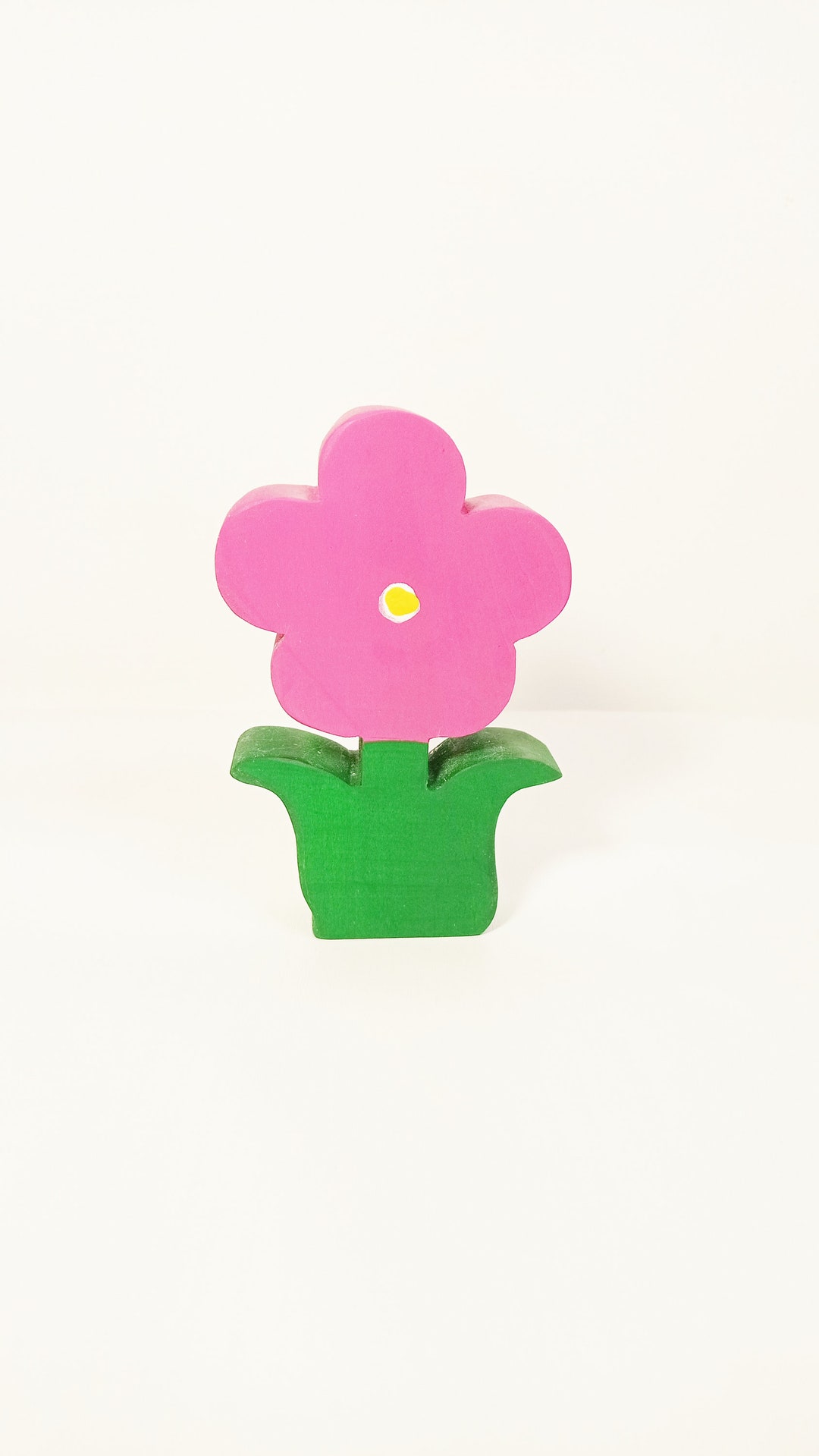 Pink Flower Wooden Toy, Waldorf Toy Flower, Open Ended Toys, Waldorf ...