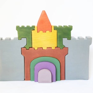 Wooden Castle, Stacking Wooden Castle, Stacking Toy, Wooden Stacker ...