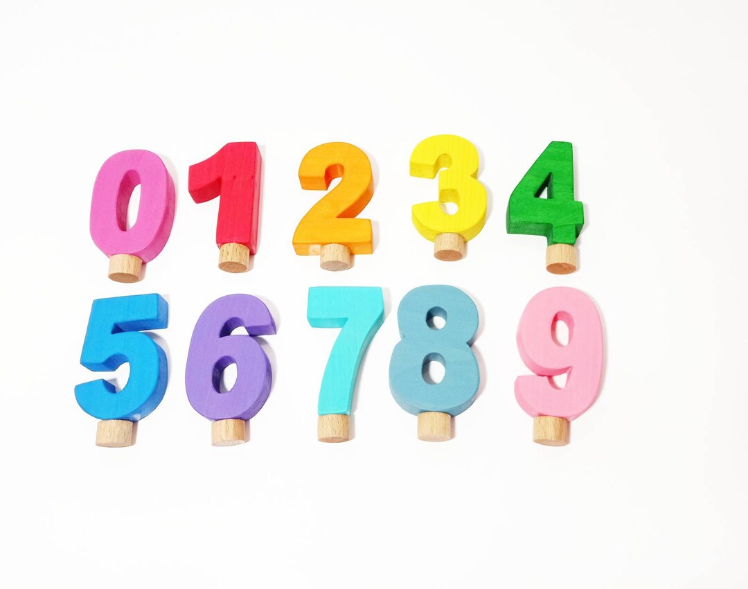 Numbers Celebration Birthday Ring Ornament Set, 10 Waldorf Numbers ...