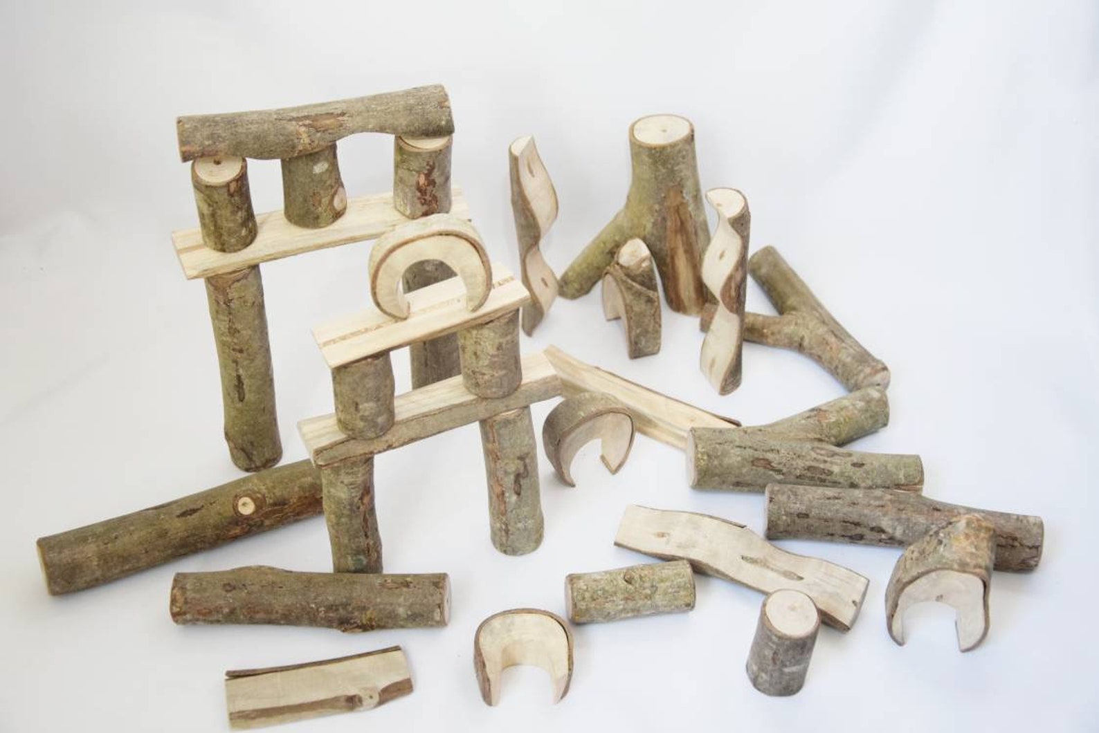 Natural Building Blocks Tree Building Blocks Montessori - Etsy