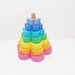 Flower Wooden Pastel Stacker Wooden Flower Stacking Toy Toy - Etsy