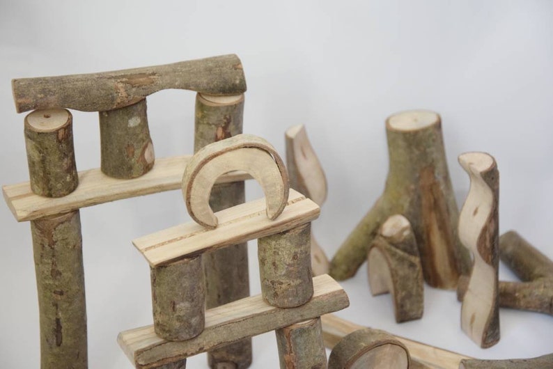 Natural Building Blocks Tree Building Blocks Montessori - Etsy
