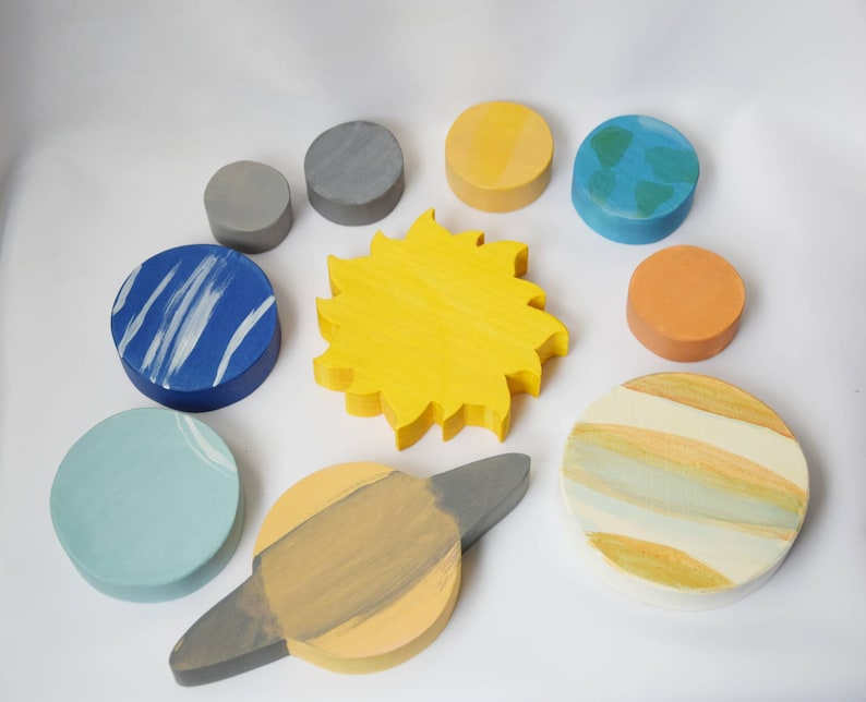 Solar System Wooden Toy Set Planets Waldorf Inspired - Etsy