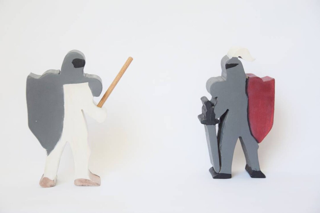 Knights, Knights Toy Set, Waldorf Inspired, Wooden Toy Set, Waldorf Set ...