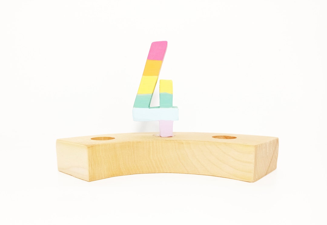 Waldorf Pastel Number Four Celebration Ring Ornament, Waldorgf Birthday ...