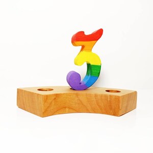 Rainbow Number Three Birthday Ring Ornament, Celebration Ring Ornament ...