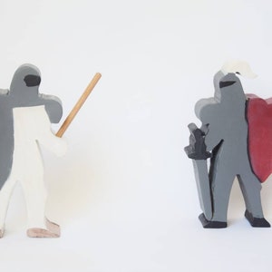 Knights, Knights Toy Set, Waldorf Inspired, Wooden Toy Set, Waldorf Set ...