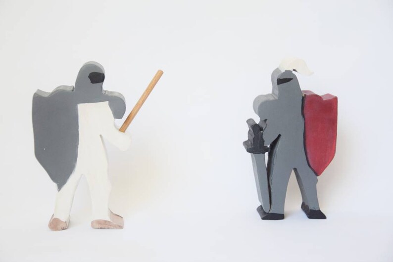 Knights Knights Toy Set Waldorf Inspired Wooden Toy Set | Etsy