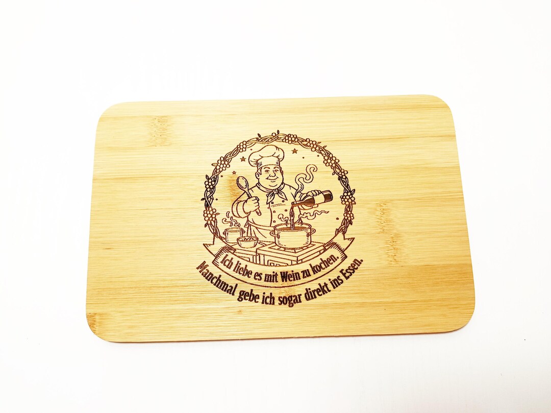 Engraved Funny Cutting Board With German Saying, Kitchen Decor, Gift ...