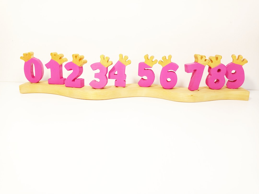 10 Waldorf Numbers Birthday Ring Ornament Set, Crown Waldorf Numbers ...