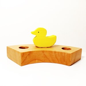 Yellow Duck Birthday Ring Ornament, Waldorf Wooden Toy - Etsy