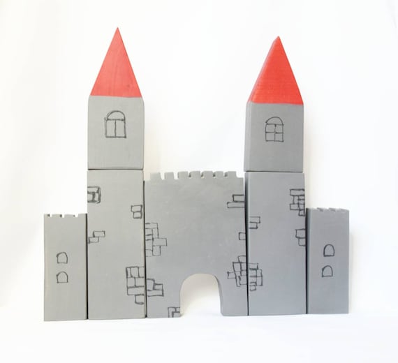 Wooden Castle Castle Toy Wooden Knight Knights Toy Waldorf - Etsy