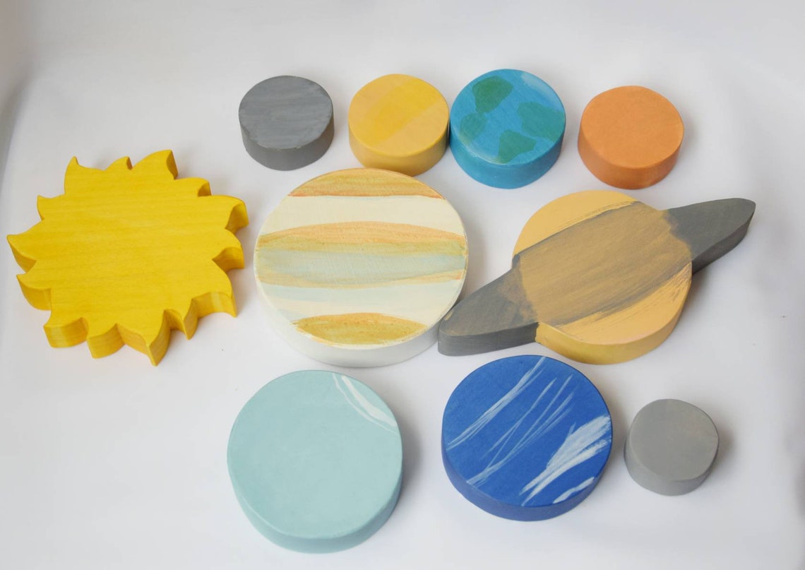 Solar System Wooden Toy Set Planets Waldorf Inspired - Etsy