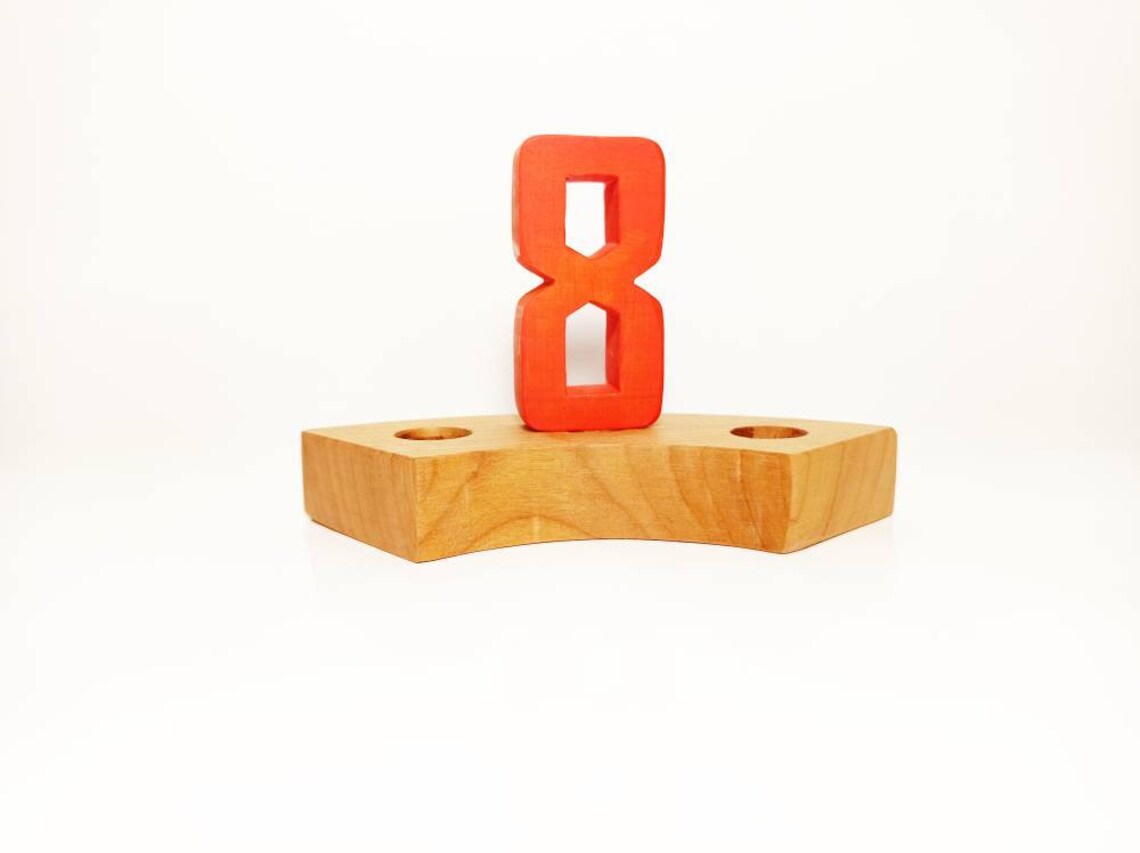 Number Eight Celebration Birthday Ring Ornament Number 8 - Etsy