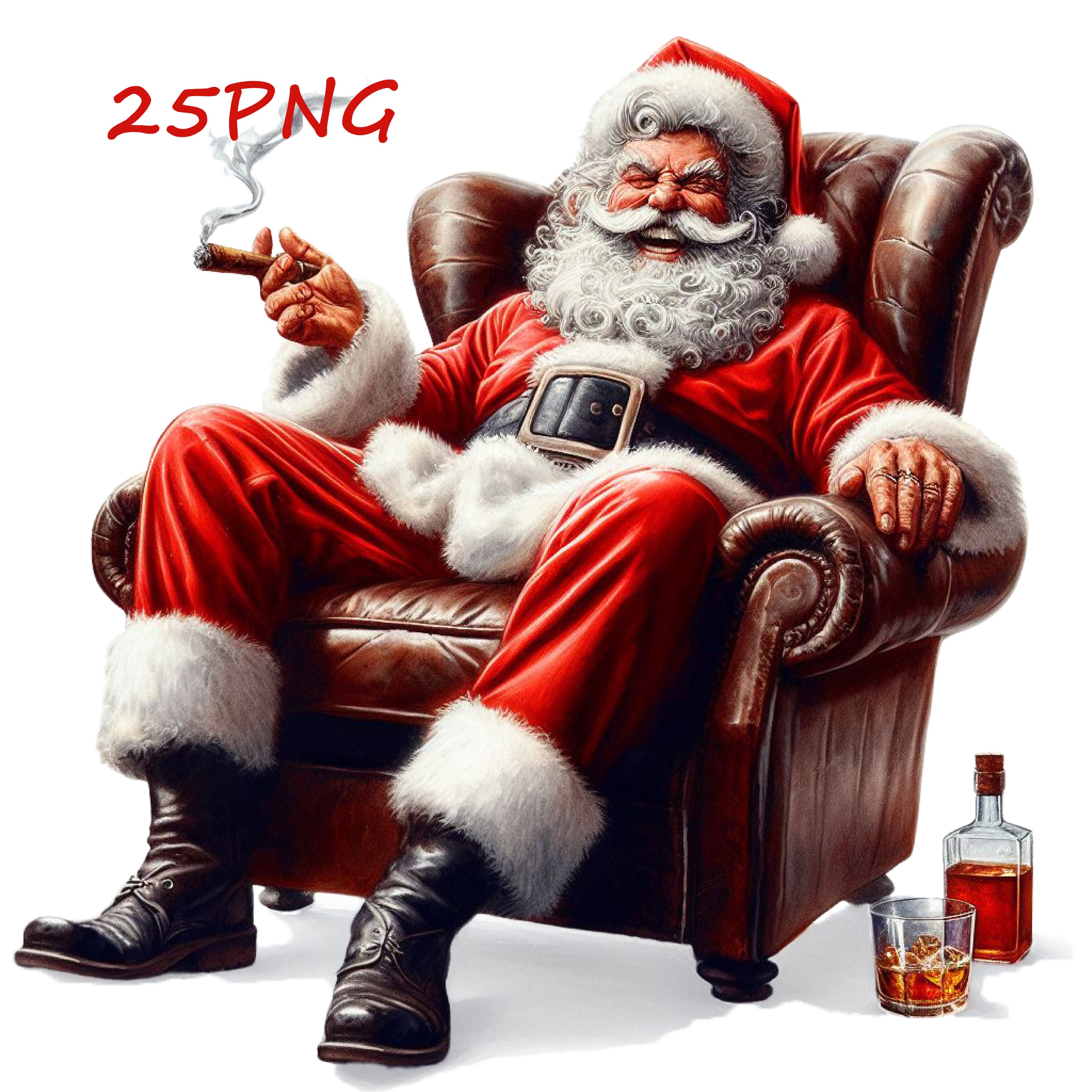 Whimsical Drawing of Santa Claus, Collection of Funny Christmas ...