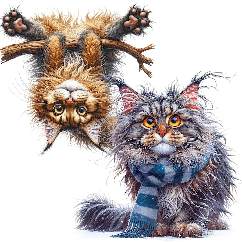 Unusual Maine Coon Illustrations, Creative Files, Images for Your ...