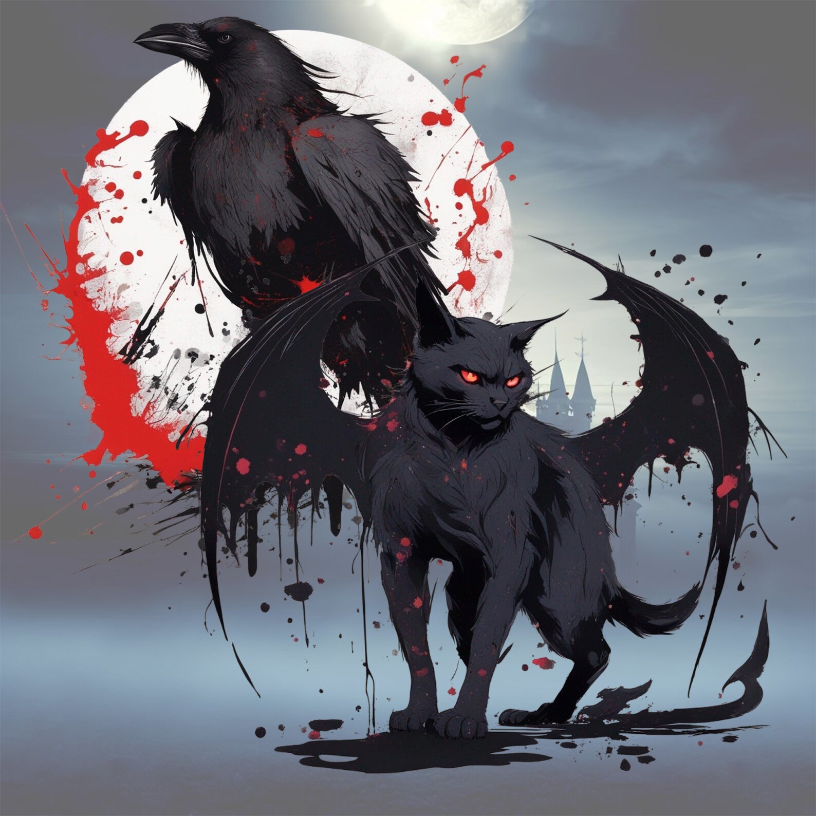 Vampire Clipart, Gothic Clipart, Vampire Bride, Vampire Png, Watercolor ...