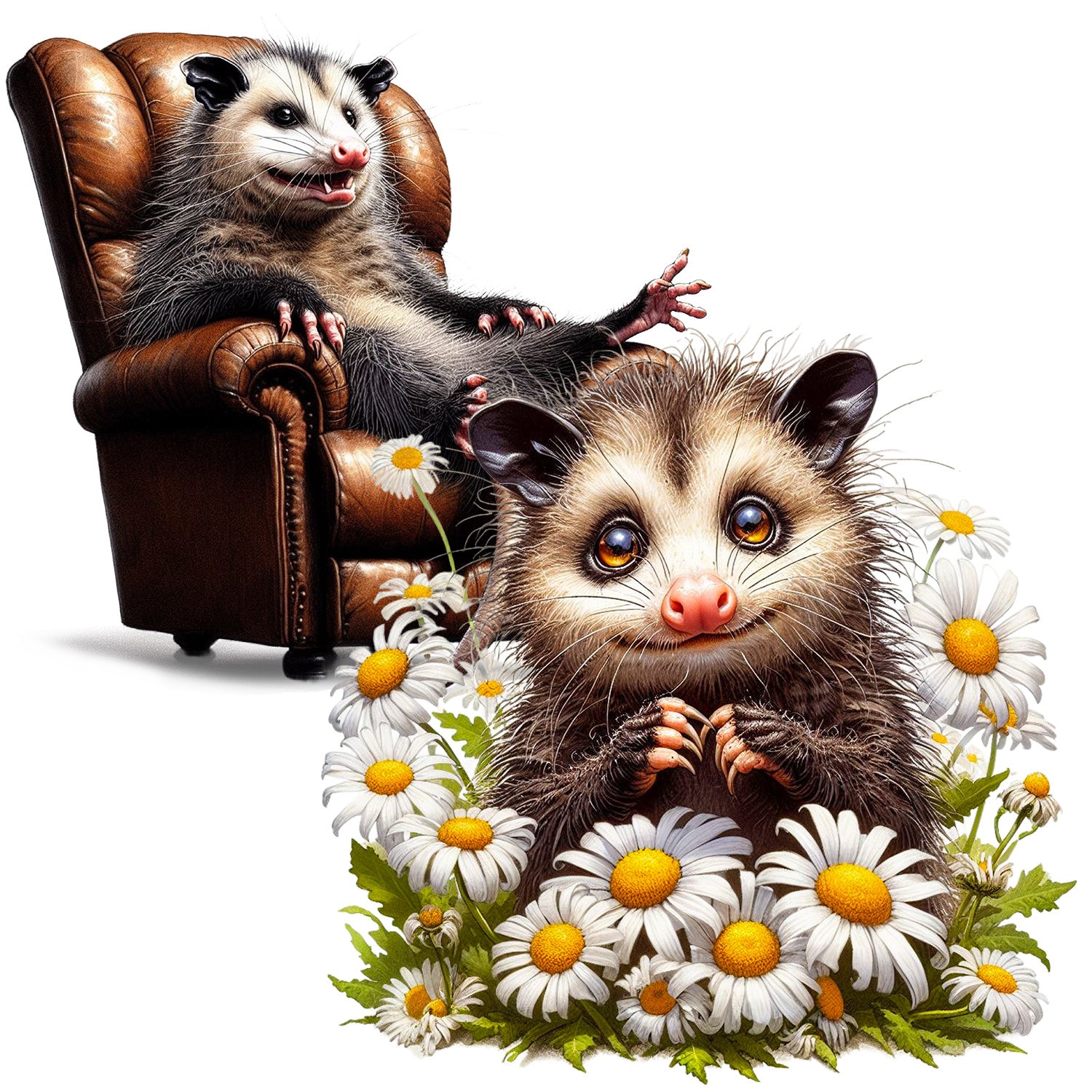 Possum Images, Funny Possum, Crazy Possum, Illustrations for Printing ...