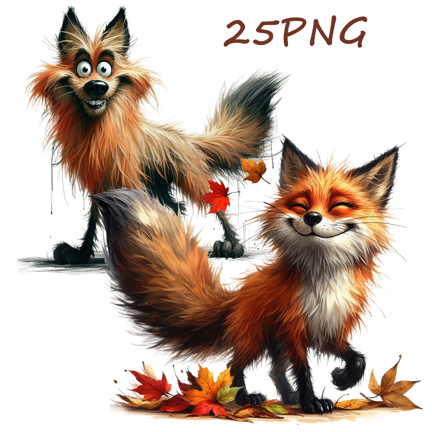 Images of Funny Fox, Unusual Fox, Illustrations for Printing on Any ...