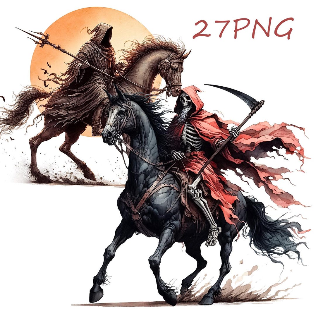 Grim Reaper PNG, Horseman of the Apocalypse PNG, Printable Files ...