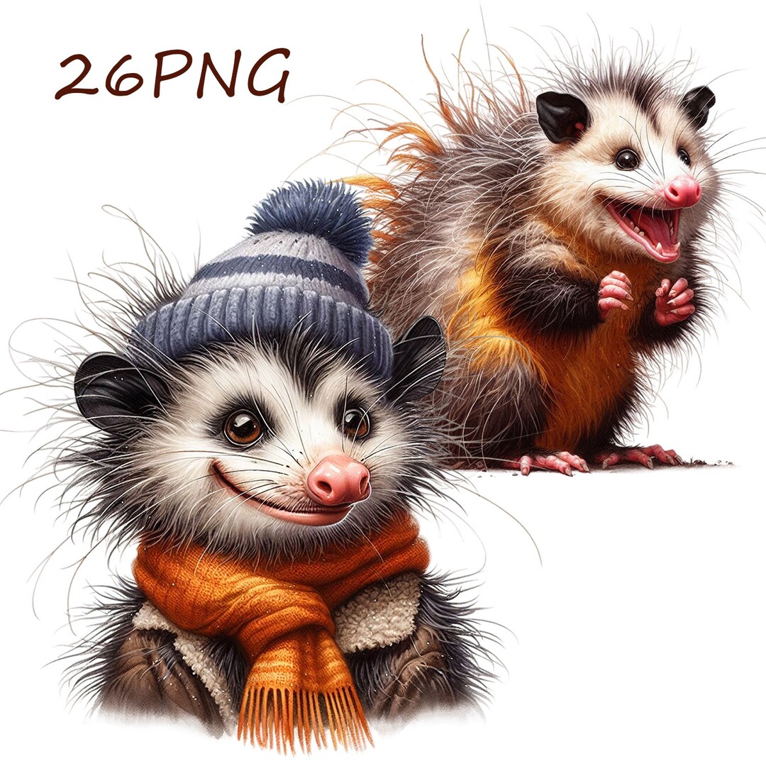 Possum Images, Funny Possum, Crazy Possum, Illustrations for Printing ...