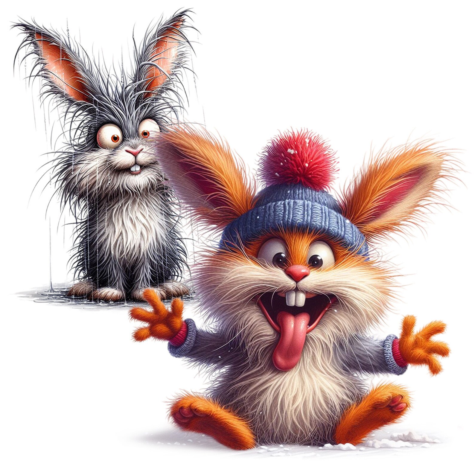 Images of a Funny Rabbit, Images for Your Creativity, for Printing on ...