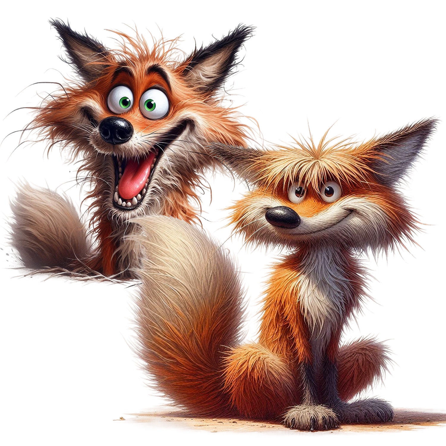 Images of Funny Fox, Unusual Fox, Illustrations for Printing on Any ...