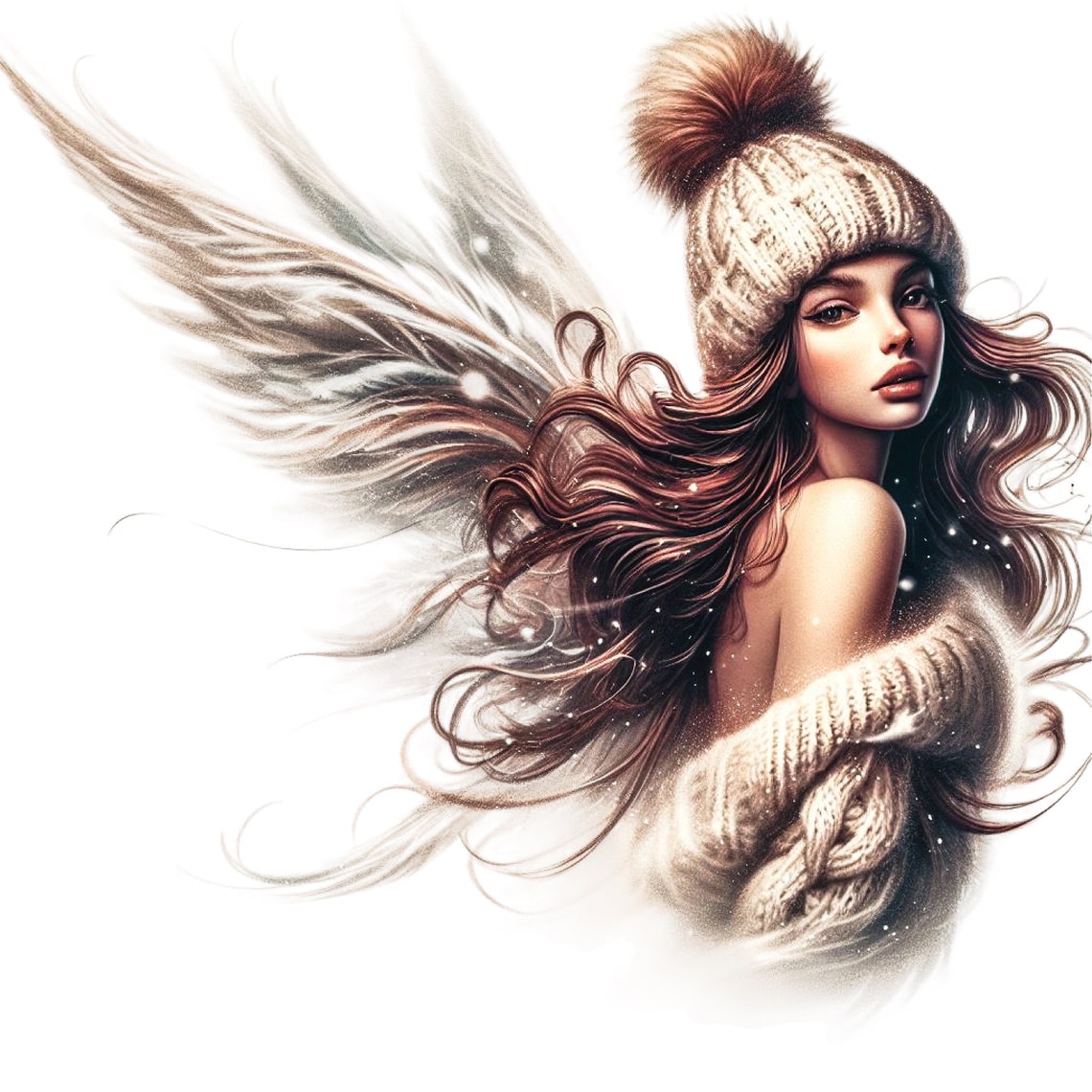 Watercolor Fairy Clipart, Watercolor Christmas Fairy Clipart, Fairy ...