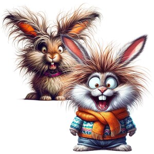 Images of a Funny Rabbit, Images for Your Creativity, for Printing on ...