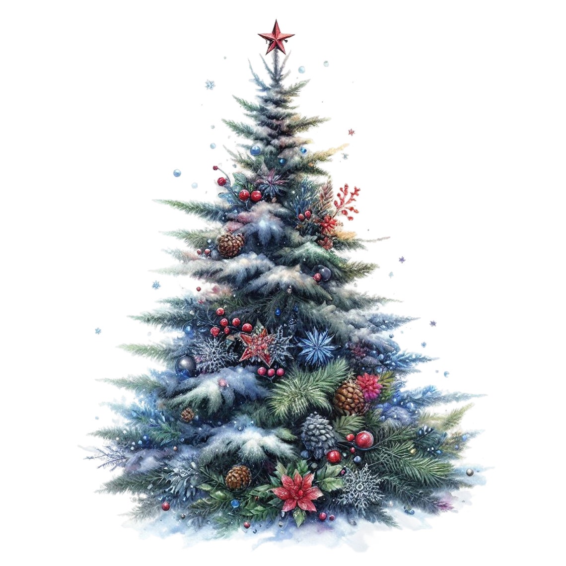 Merry Christmas, Clipart, Digital Download, Digital Paper Craft ...