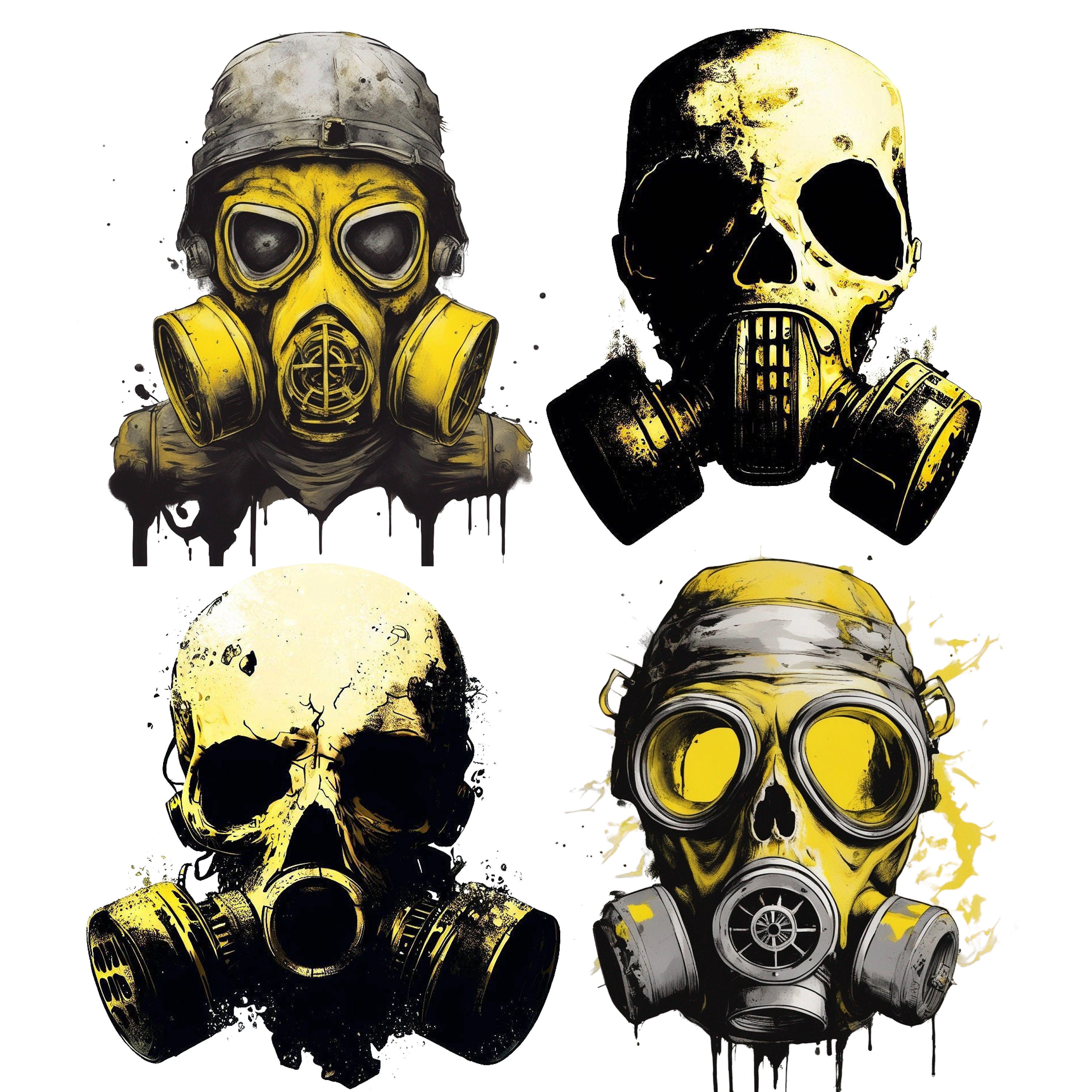 Post Apocalyptic Art Creative Image Set Watercolor PNG Digital Download ...