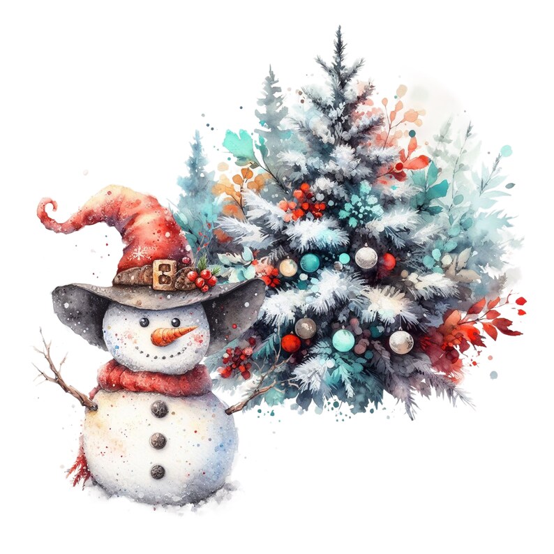 Merry Christmas, Clipart, Digital Download, Digital Paper Craft ...