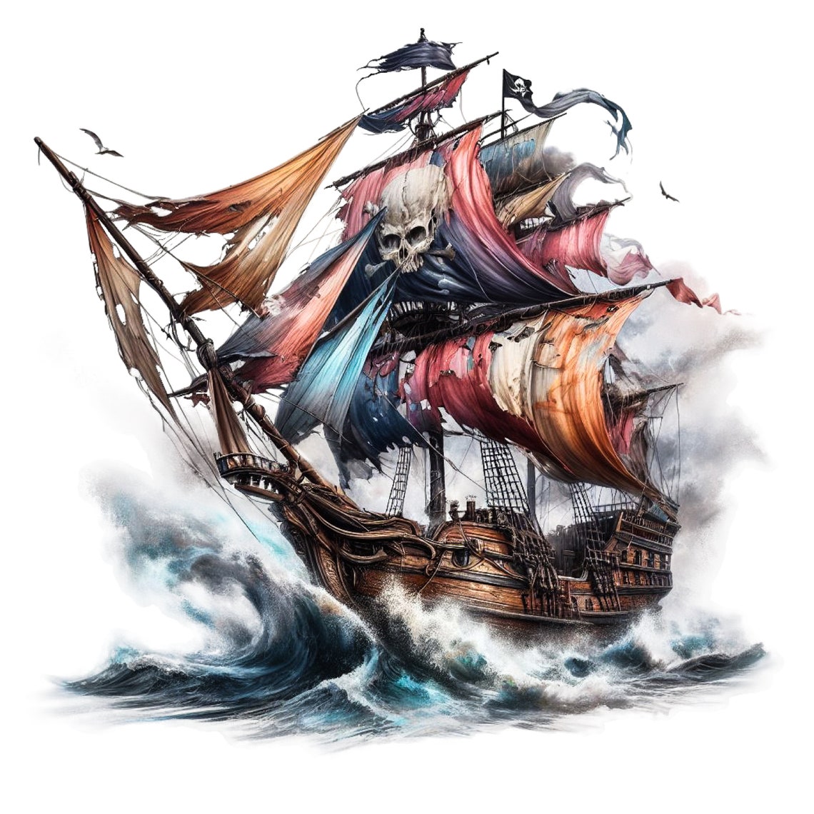Pirate Ship PNG Pirate Digital Photos Adventure Clipart for - Etsy