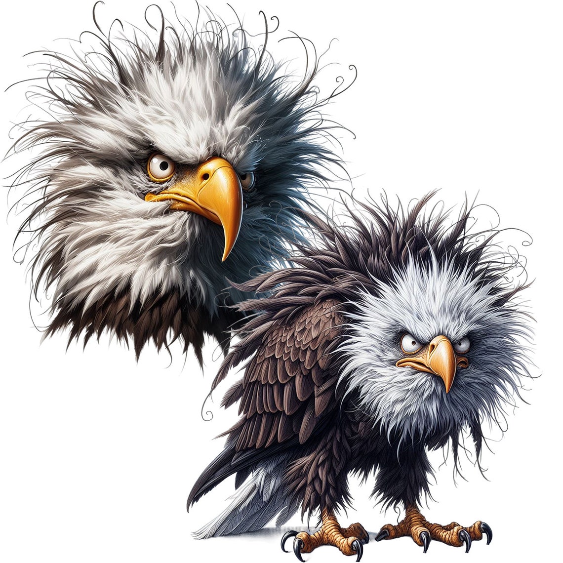 Images of a Funny Eagle, Images for Your Creativity, for Printing on ...