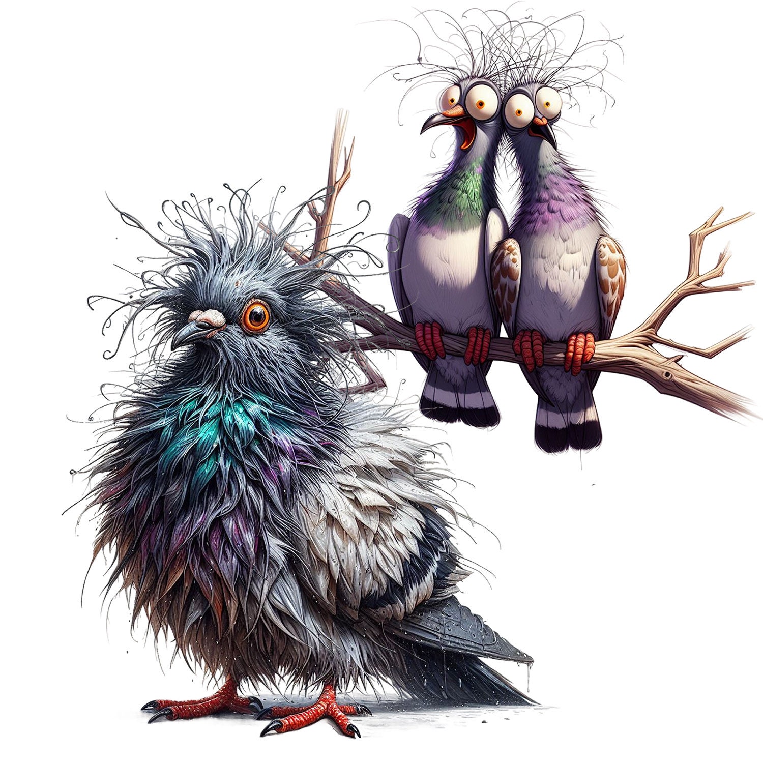 Images of a Funny Dove, Images for Your Creativity, for Printing on Any ...