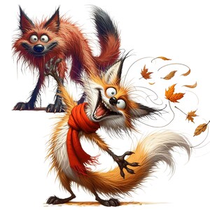 Images of Funny Fox, Unusual Fox, Illustrations for Printing on Any ...