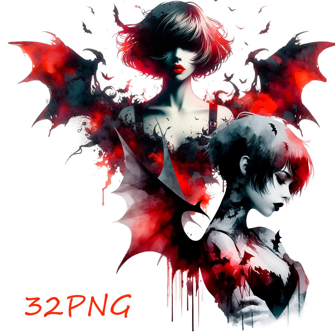 Vampire Woman Watercolor Clipart, Vampire Bride, Creative Files ...