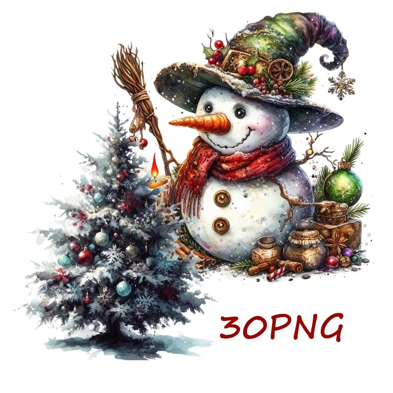 Merry Christmas, Clipart, Digital Download, Digital Paper Craft ...