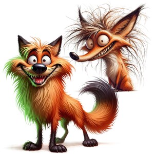 Images of Funny Fox, Unusual Fox, Illustrations for Printing on Any ...