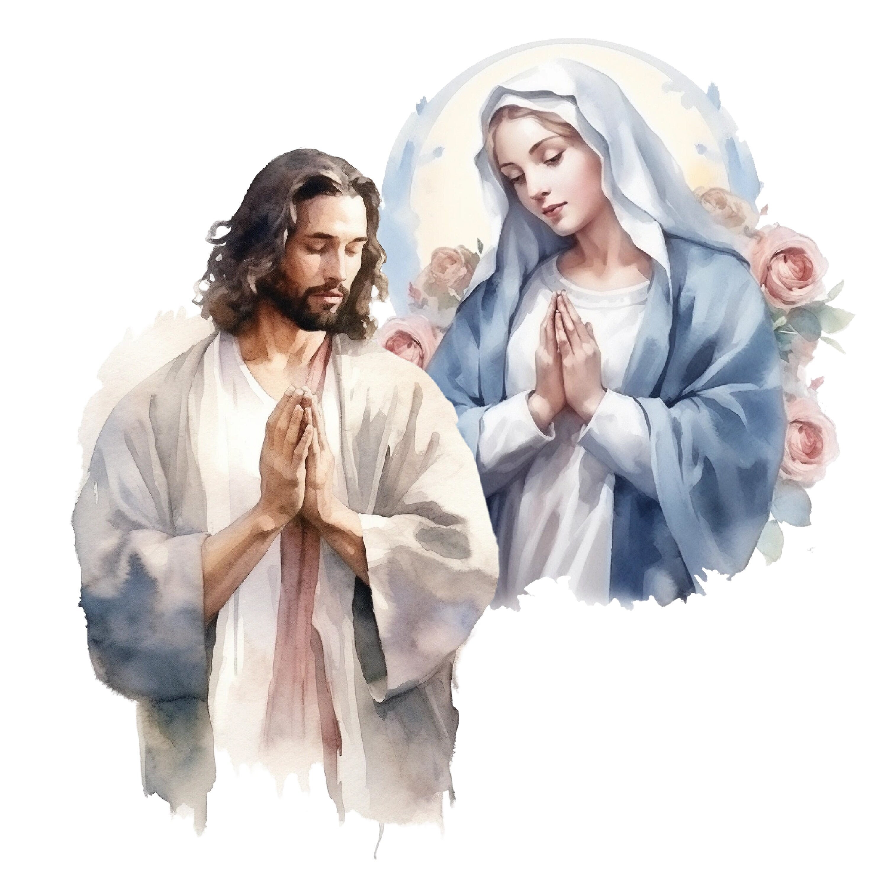 Jesus Christ Virgin Mary High Quality Vector File for - Etsy